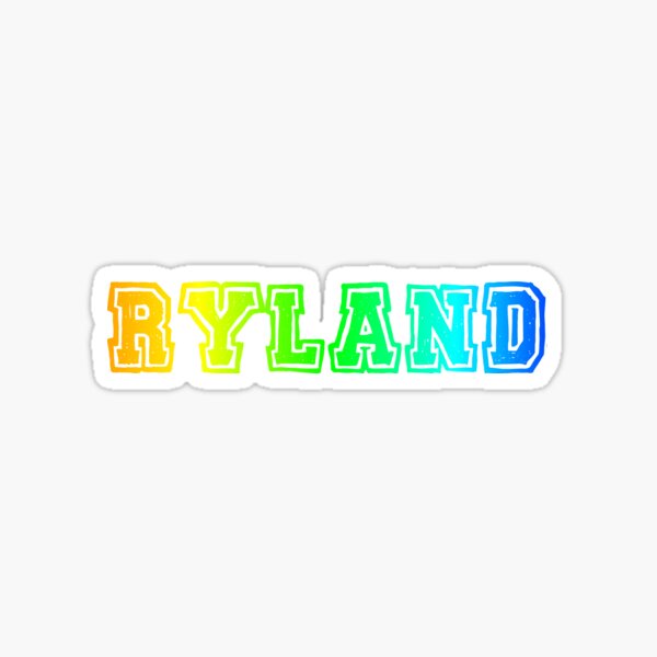 "RYLAND in rainbow color" Sticker for Sale by pironstouse | Redbubble