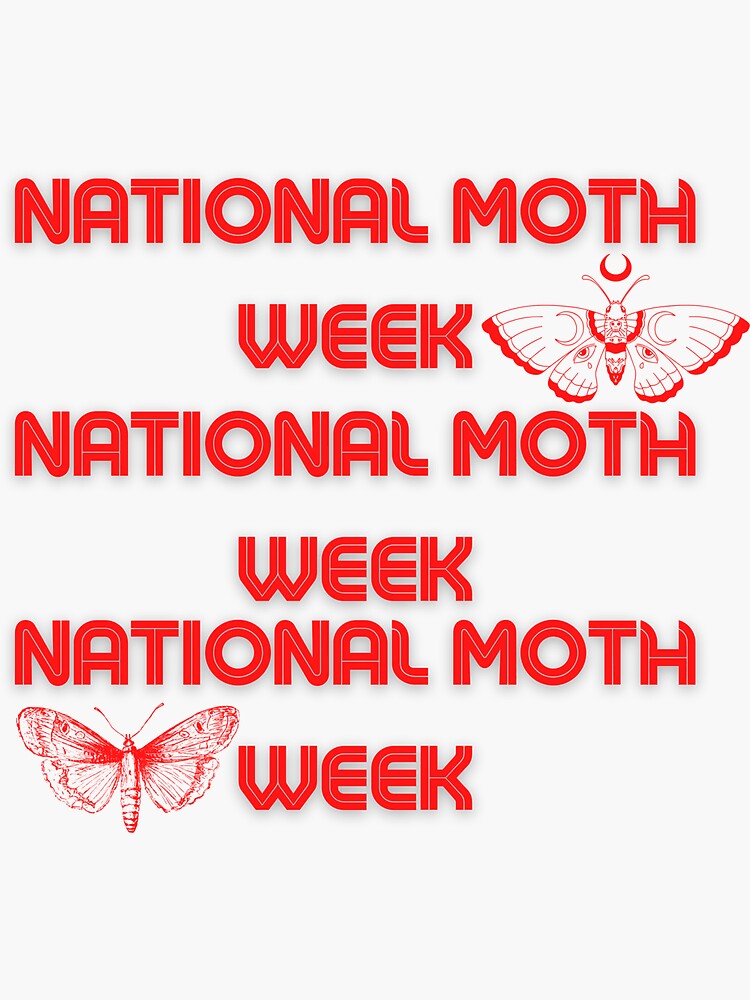 "National moth week" Sticker for Sale by morara | Redbubble