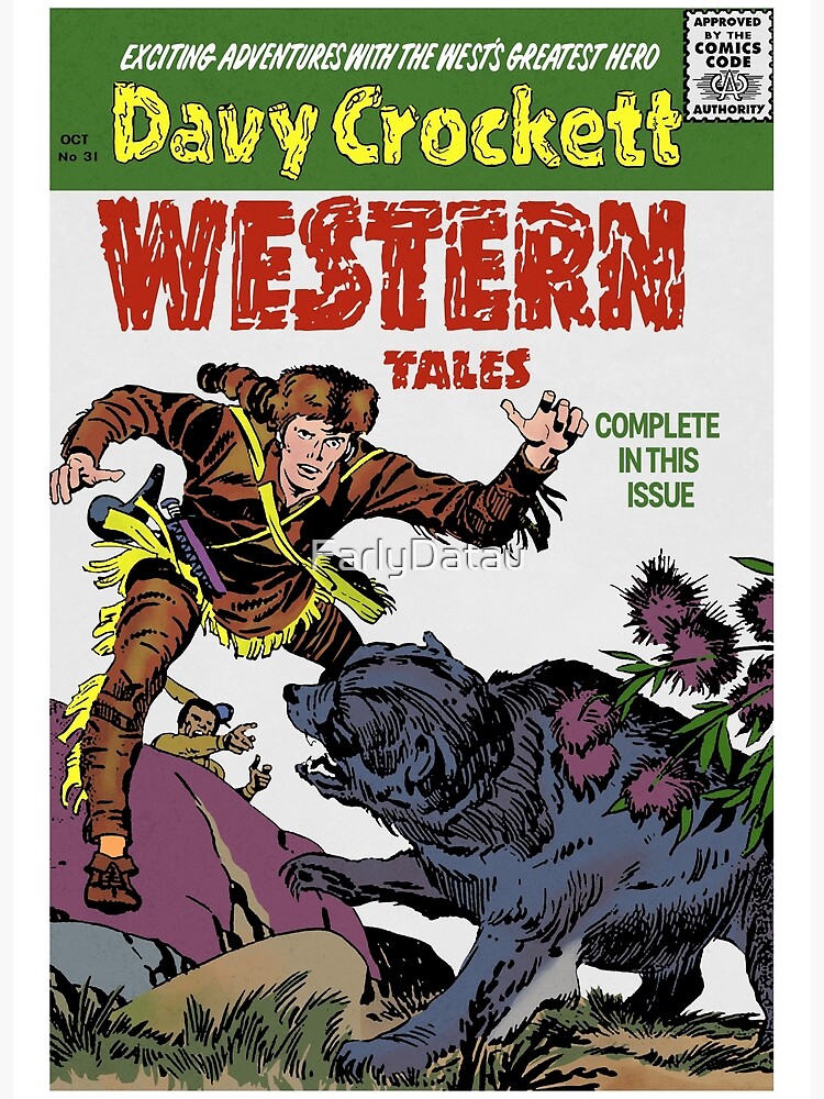 "Davy Crockett Western Tales" Poster for Sale by FarlyDatau | Redbubble