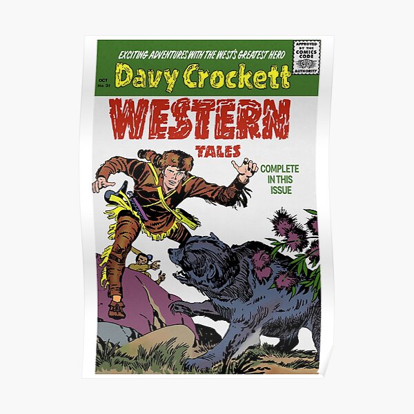 "Davy Crockett Western Tales" Poster for Sale by FarlyDatau | Redbubble