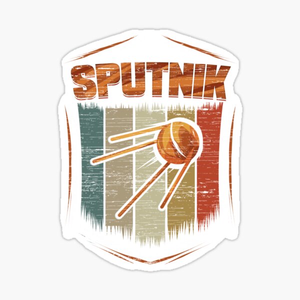 "Vintage Sputnik Space Satellite Russian Soviet" Sticker for Sale by ...