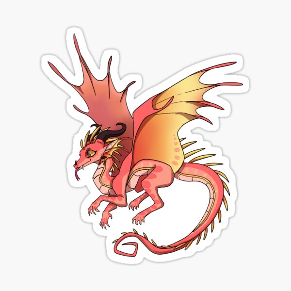 "WOF, salmon rainwing" Sticker for Sale by scratchings | Redbubble