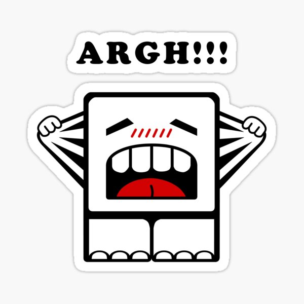 "ARGH!!!" Sticker for Sale by frozenfa | Redbubble