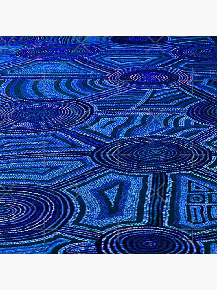 "australian aboriginal blue color art" Poster by Ovrostore | Redbubble
