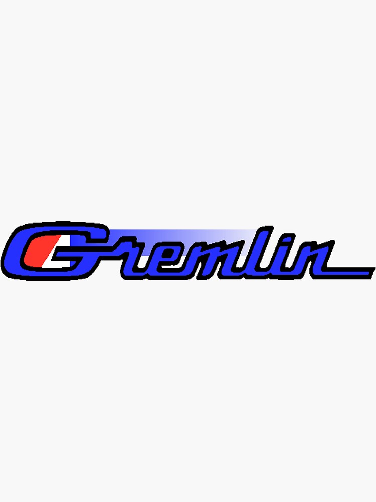 "Blue Fading AMC Gremlin Champion Inspired Logo" Sticker by asdke ...