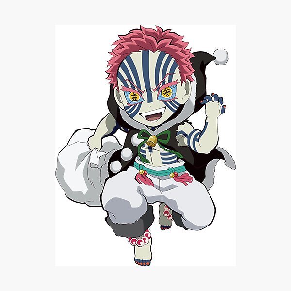 Chibi Akaza Photographic Print By Belvariavana Redbubble
