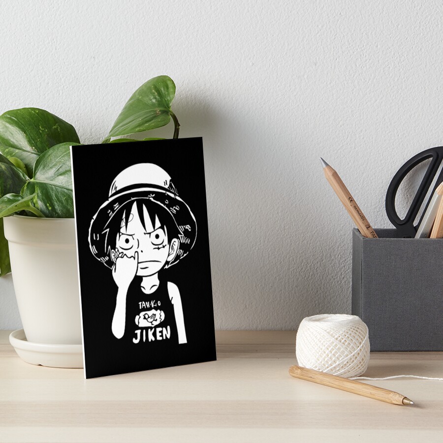 "One Piece Luffy Picking Nose" Art Board Print by JosefaWisozk | Redbubble