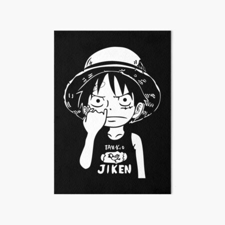 "One Piece Luffy Picking Nose" Art Board Print by JosefaWisozk | Redbubble