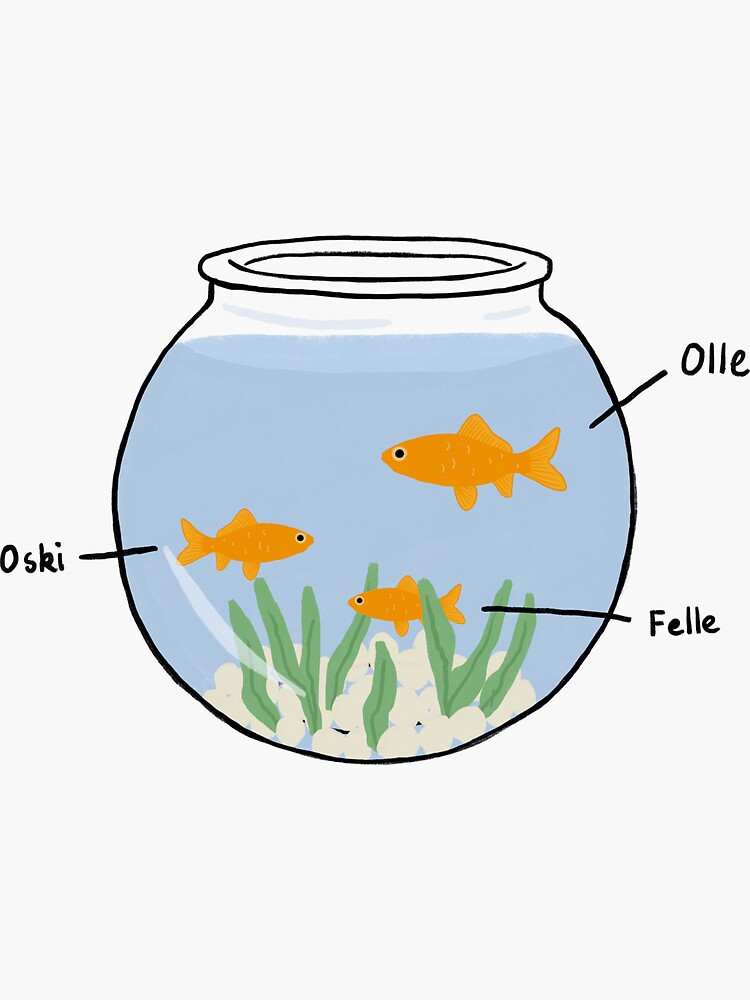 "Simon’s Fish " Sticker for Sale by DotsAndDaisies | Redbubble