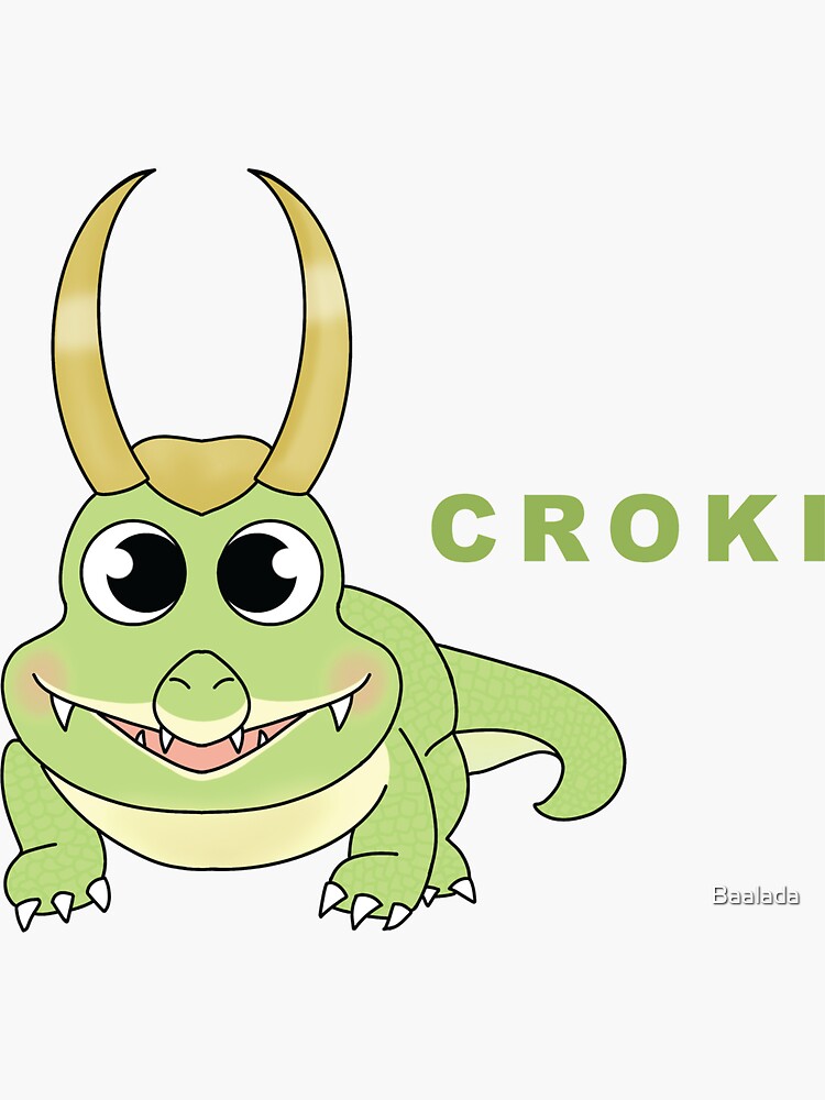 Pegatina «Loki, cocodrilo Croki Loki» de Baalada | Redbubble