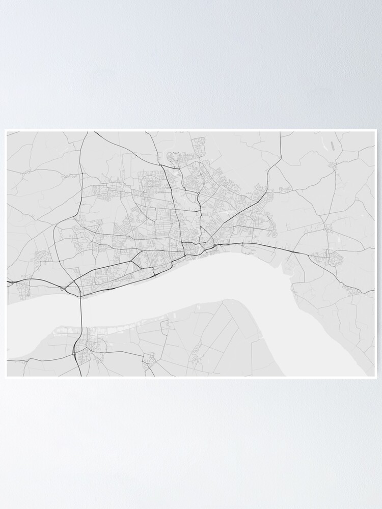 "Hull, England Map. (Black on white)" Poster by Graphical-Maps | Redbubble