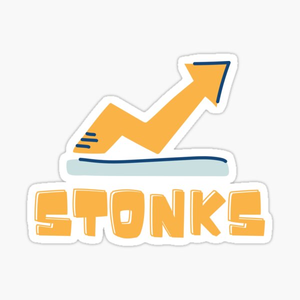 "Stonks" Sticker for Sale by Saskia1410 | Redbubble