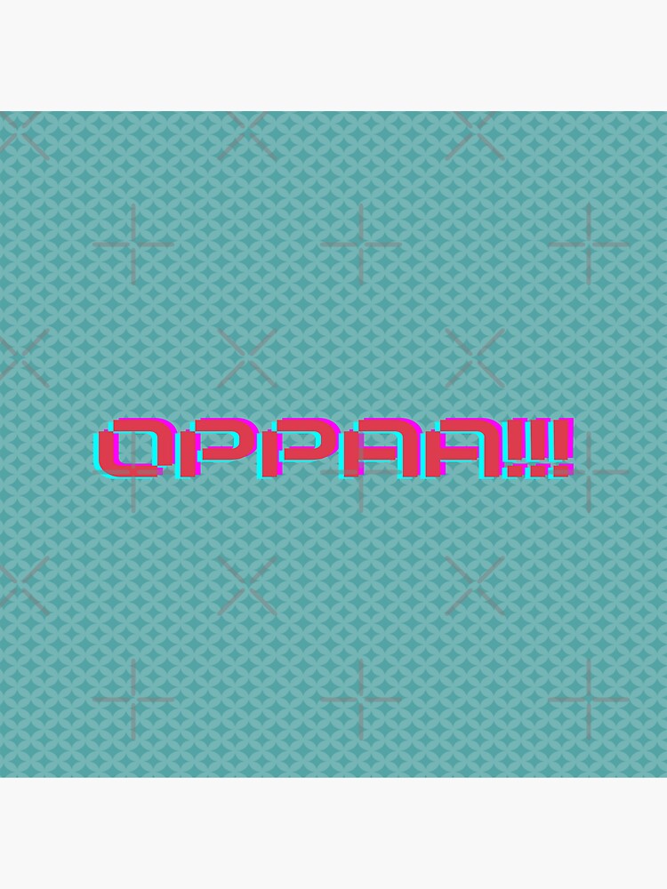 "Oppa" Sticker for Sale by Akrati | Redbubble