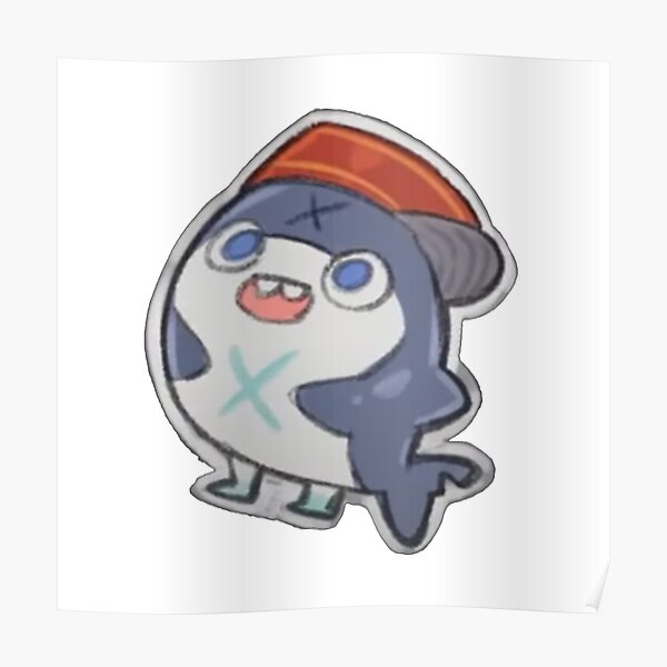 "Bloop - Gawr Gura's Mascot - Hololive EN" Poster by WeabStore | Redbubble