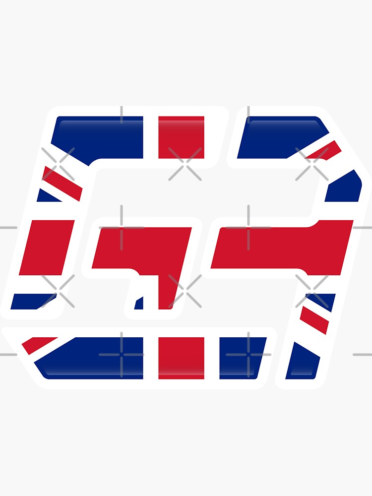"George Russell Logo (2021 British Grand Prix Style)" Sticker for Sale ...