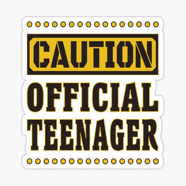 "Caution Official Teenager - 13 Year Old - 13th Birthday" Sticker by ...