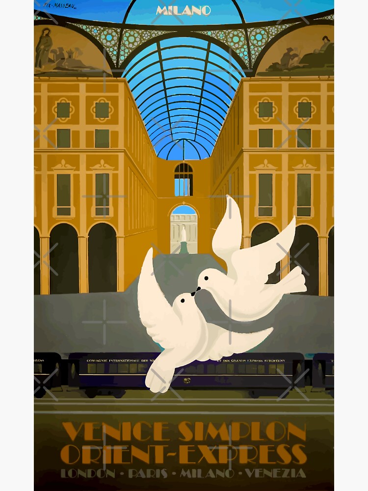 "Vintage, retro Venice Simplon Orient-Express" Sticker for Sale by ...