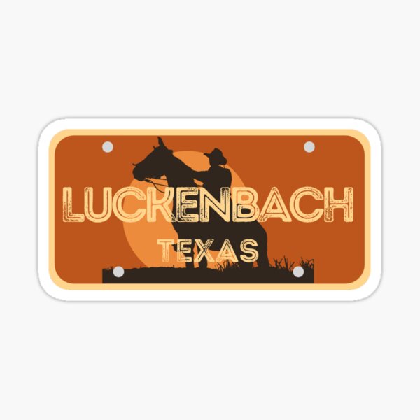 "Luckenbach Texas retro vintage plates" Sticker for Sale by ...