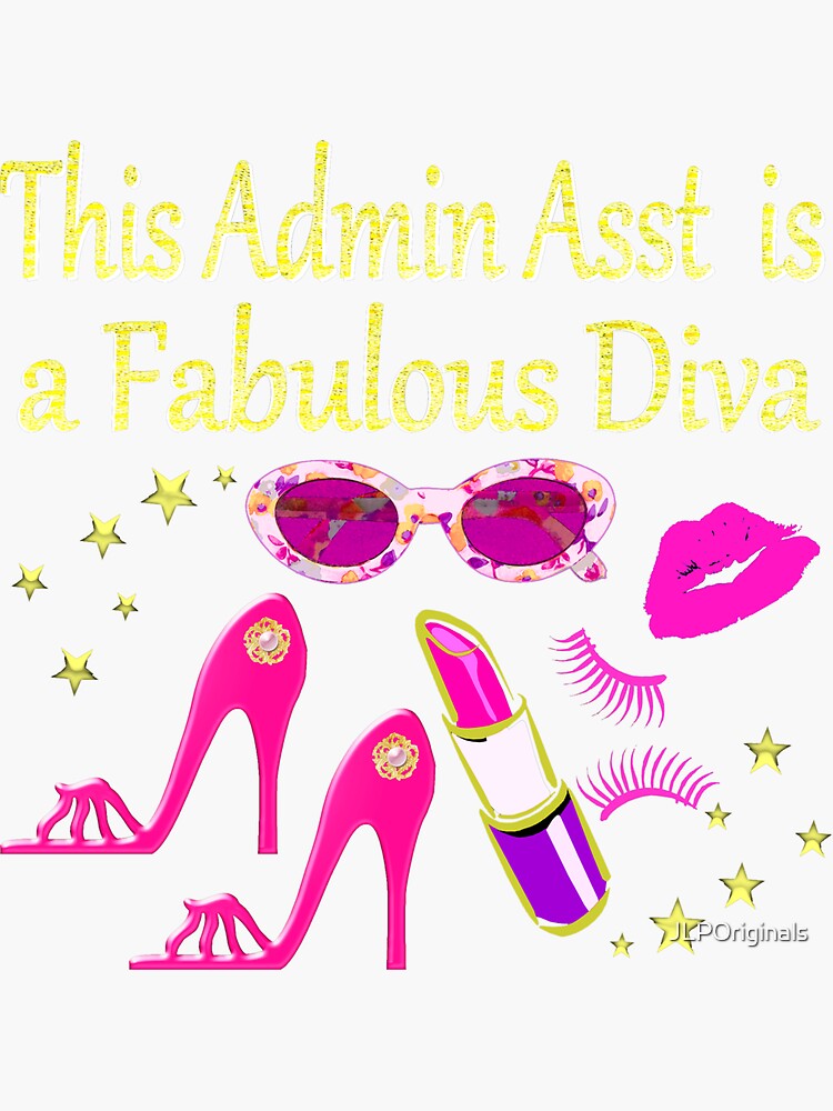 "PINK THIS ADMIN ASSISTANT IS FABULOUS" Sticker for Sale by ...