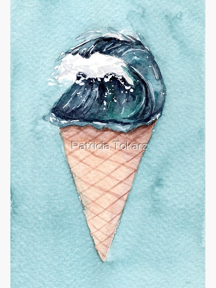 "Ocean Wave Ice Cream Cone" Art Board Print for Sale by Patricia Tokarz ...