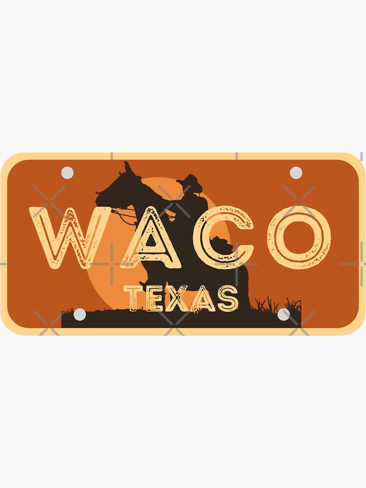 "Waco Texas retro vintage plates" Sticker by AdventurersGold | Redbubble