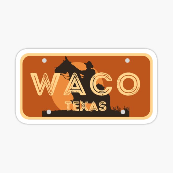 "Waco Texas retro vintage plates" Sticker by AdventurersGold | Redbubble