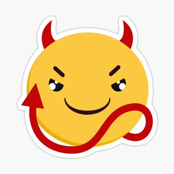 "Cute Devil emoji" Sticker for Sale by YounGistanStore | Redbubble