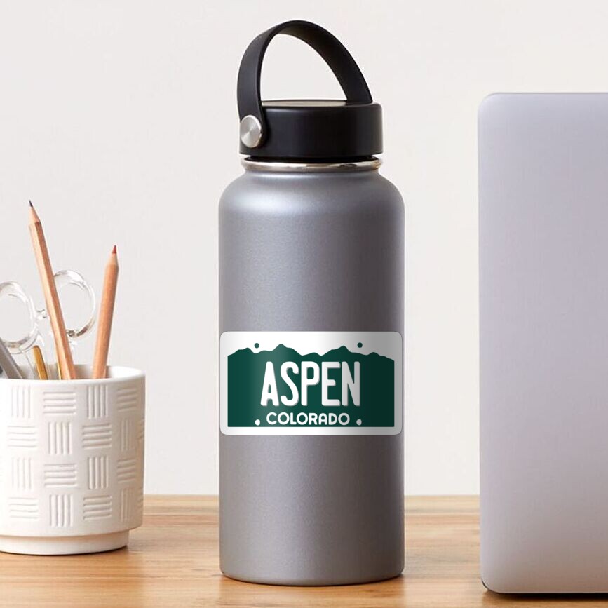 "Aspen, CO License Plate" Sticker for Sale by zsonn | Redbubble