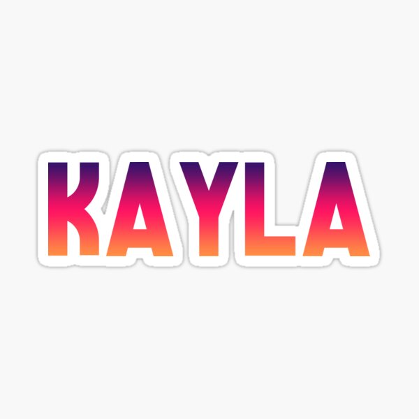 "KAYLA" Sticker for Sale by odosolomopo | Redbubble