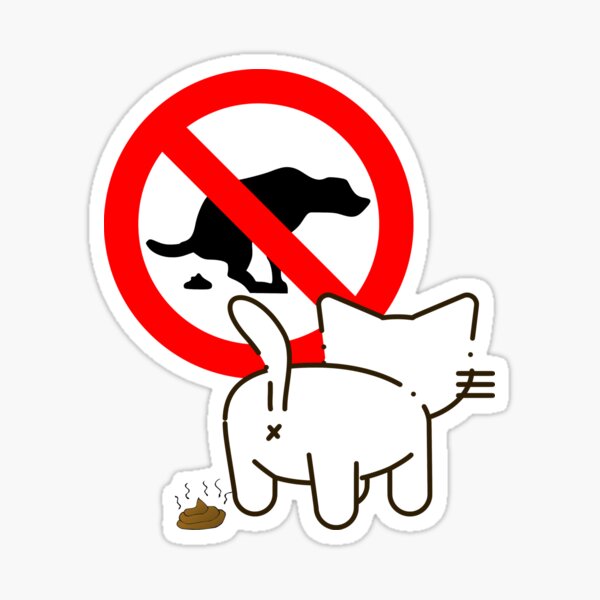 "Funny Cat pooping design" Sticker for Sale by LucaDawes4 | Redbubble