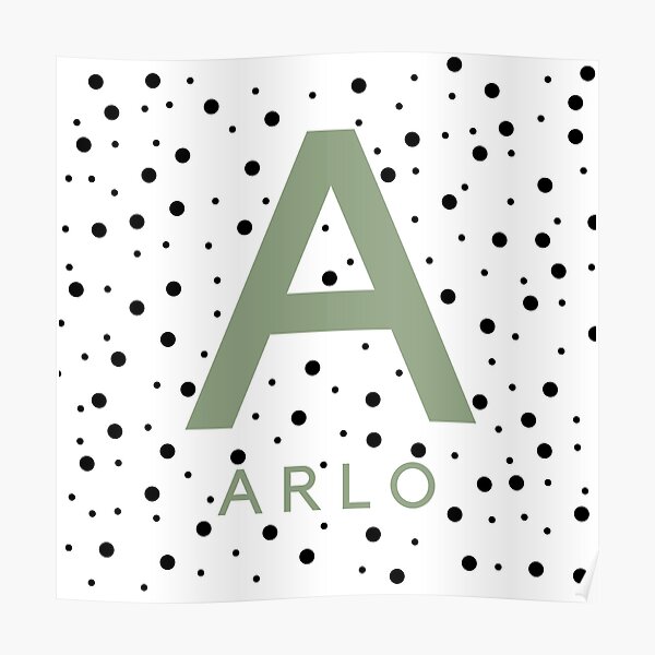 "Fully CUSTOMIZABLE Initial and Name on Polka Dot Background" Poster by ...