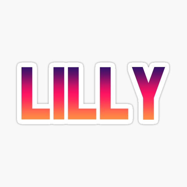 "LILLY" Sticker for Sale by odosolomopo | Redbubble