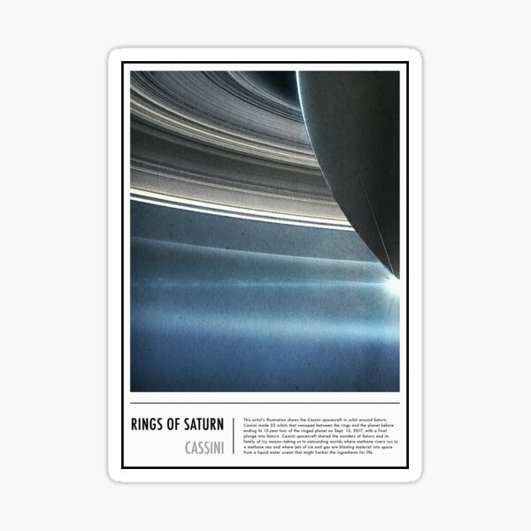 "Rings Of Saturn" Sticker by SPACESTORY | Redbubble