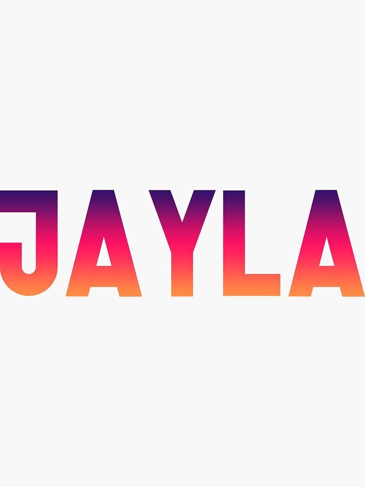 "JAYLA" Sticker for Sale by odosolomopo | Redbubble