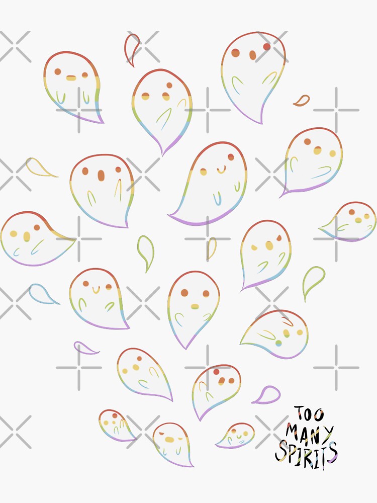 "Too Many Spirits Pride" Sticker for Sale by nanaami | Redbubble