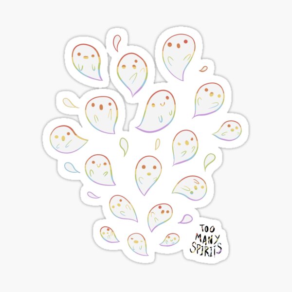 "Too Many Spirits Pride" Sticker for Sale by nanaami | Redbubble