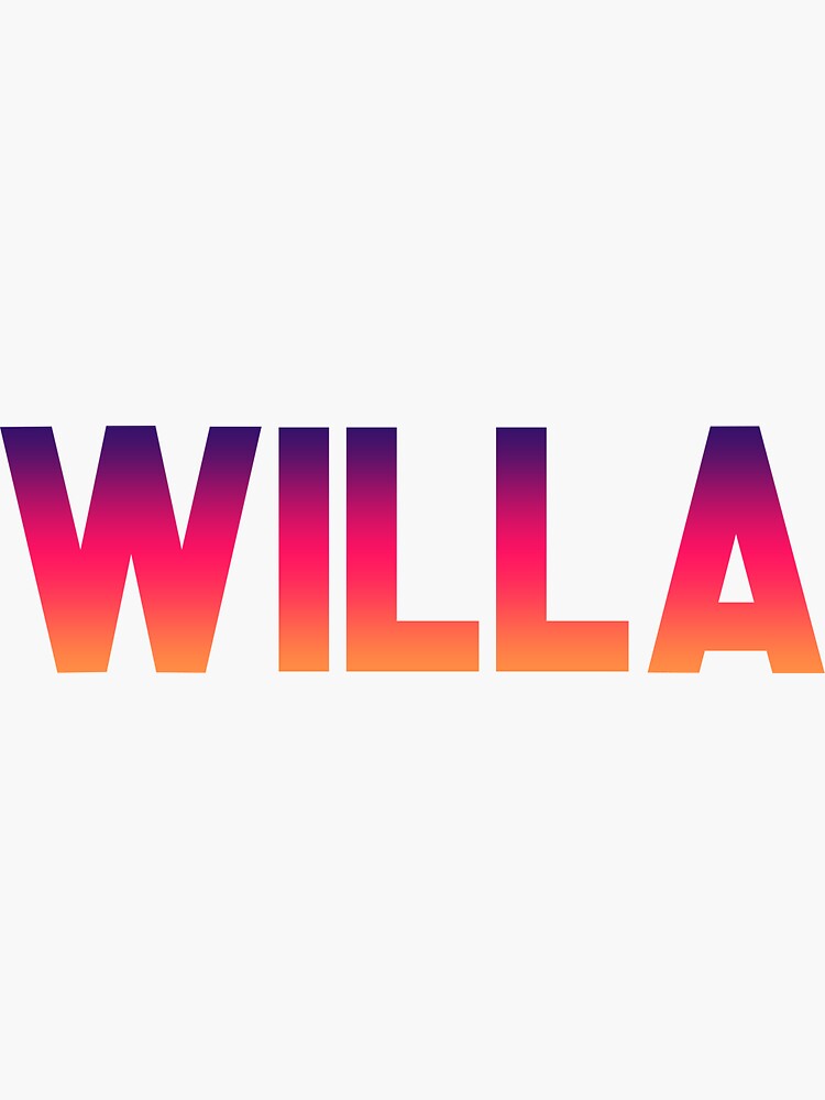"WILLA" Sticker for Sale by odosolomopo | Redbubble