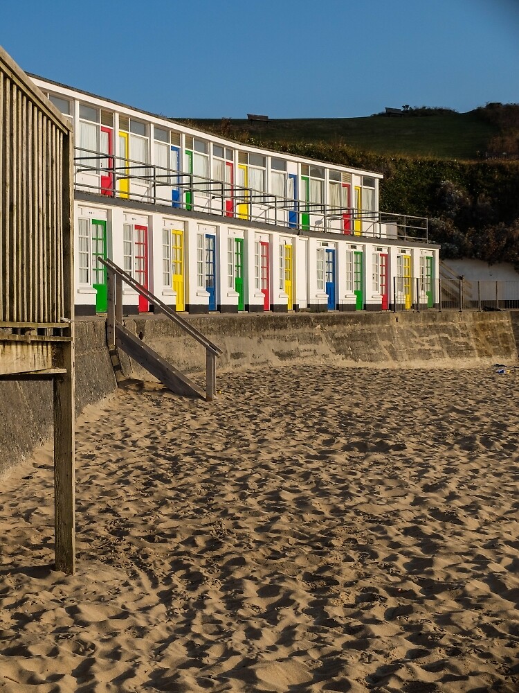 "Porthgwidden beach huts, St Ives, Cornwall" by Jeff Wilson | Redbubble