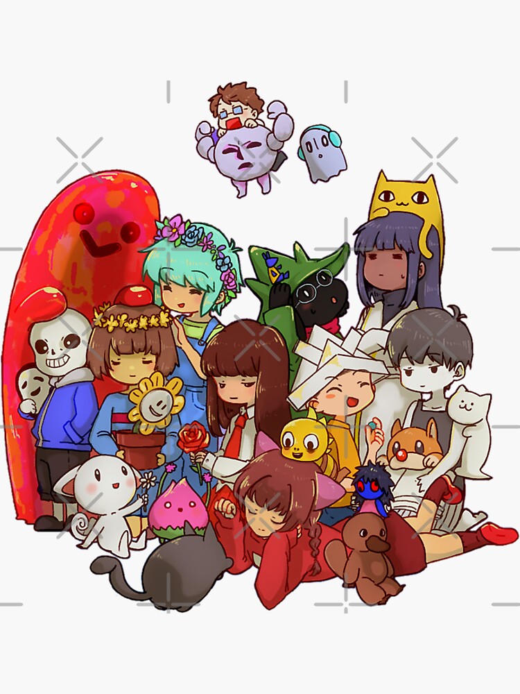 "Omori and Undertale" Sticker by AlexandraVictor | Redbubble