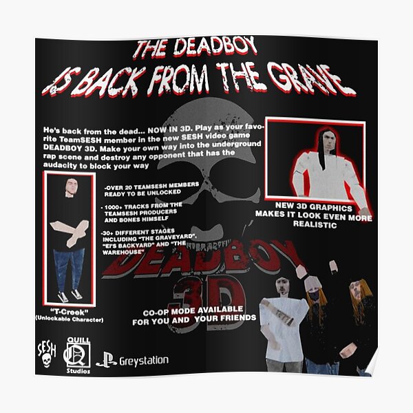 "DEADBOY 3D SESH" Poster by toonvank | Redbubble