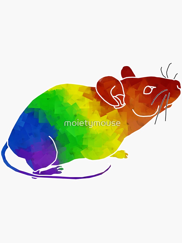 "Rainbow Mouse" Sticker for Sale by moietymouse | Redbubble