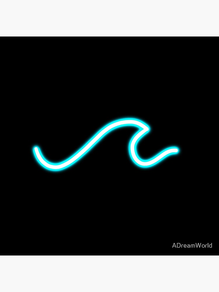 "Neon Blue Ocean Wave" Poster by ADreamWorld | Redbubble