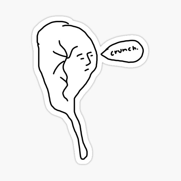 "crunch." Sticker by TrendZombie | Redbubble