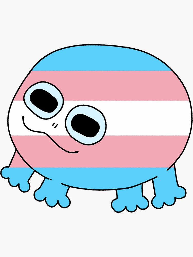 "Trans Frog" Sticker for Sale by humblemushroom | Redbubble