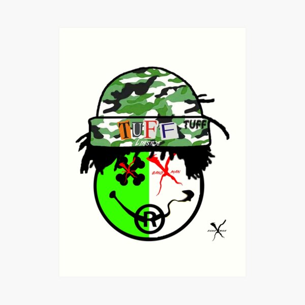 "Tuff Logo Smiley face cool cartoon " Art Print for Sale by ...