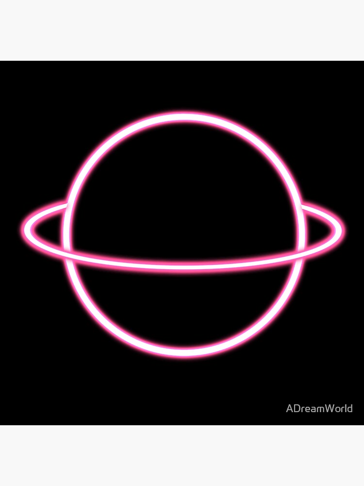 "Neon Hot Pink Planet" Sticker for Sale by ADreamWorld | Redbubble