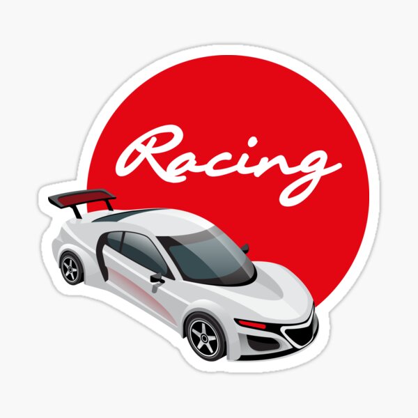 "Racing car super car" Sticker for Sale by RAKANSHIRTS | Redbubble