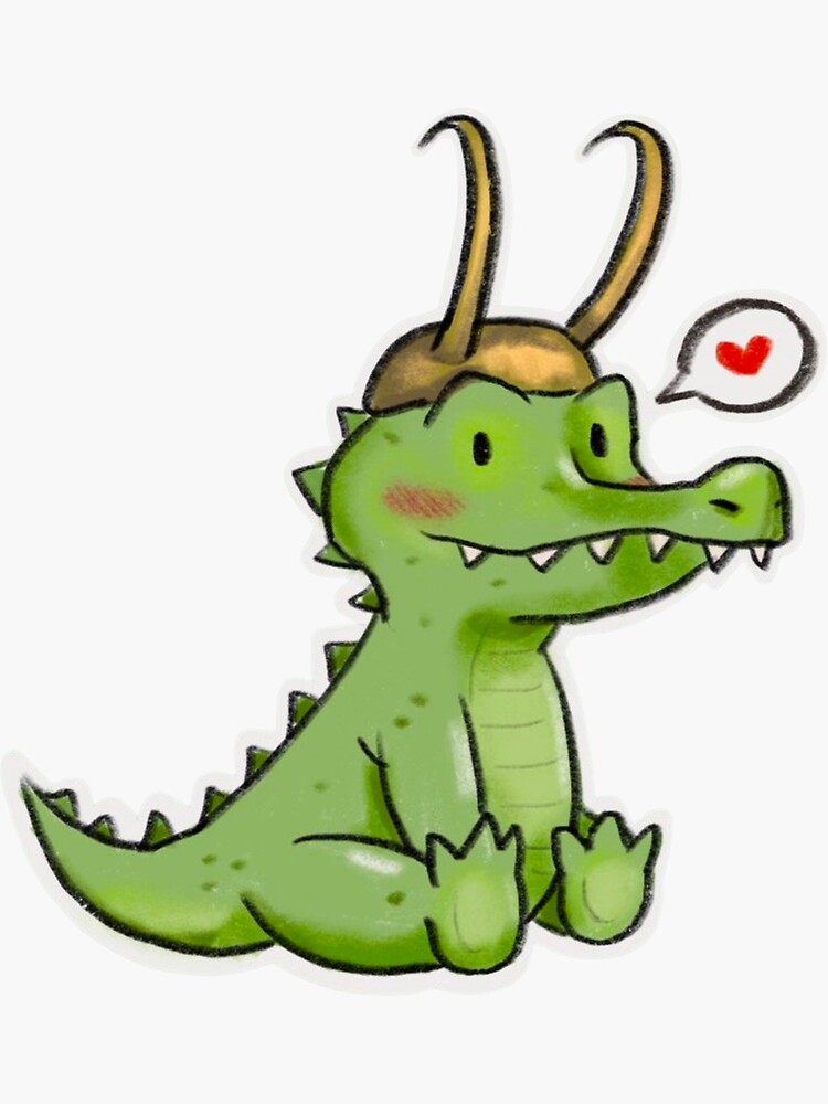"Cute Croki - Loki" Sticker by PureHabitat | Redbubble