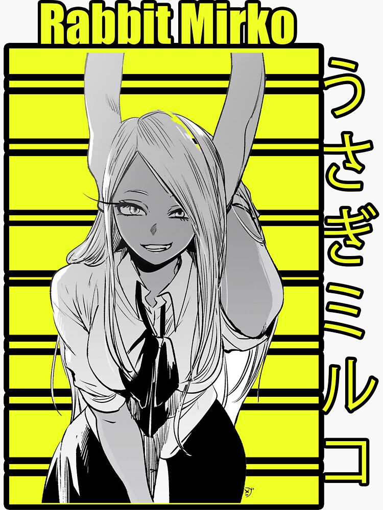 "Rabbit Hero Mirko " Sticker for Sale by BOXBAX | Redbubble