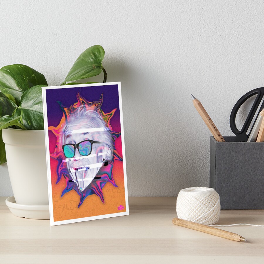 "Trippy Einstein" Art Board Print by lofijuicy | Redbubble